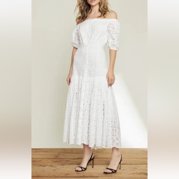 Veronica Beard | Dresses | Veronica Beard White Eyelet Maxi Dress Nwt ...